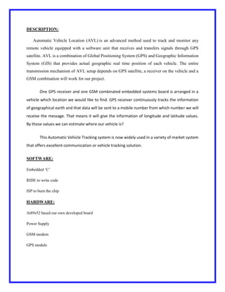 13. vechicle tracking system using gsm and gps | PDF