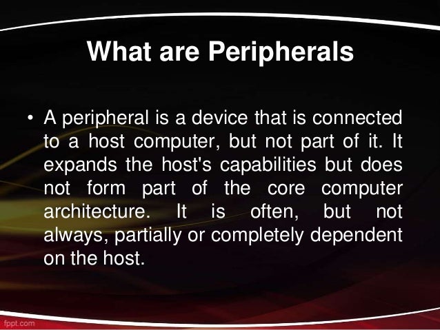 13. Computer Peripherals Outline