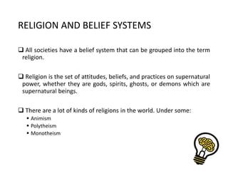 Cultural, Social and Political Institutions | PPT