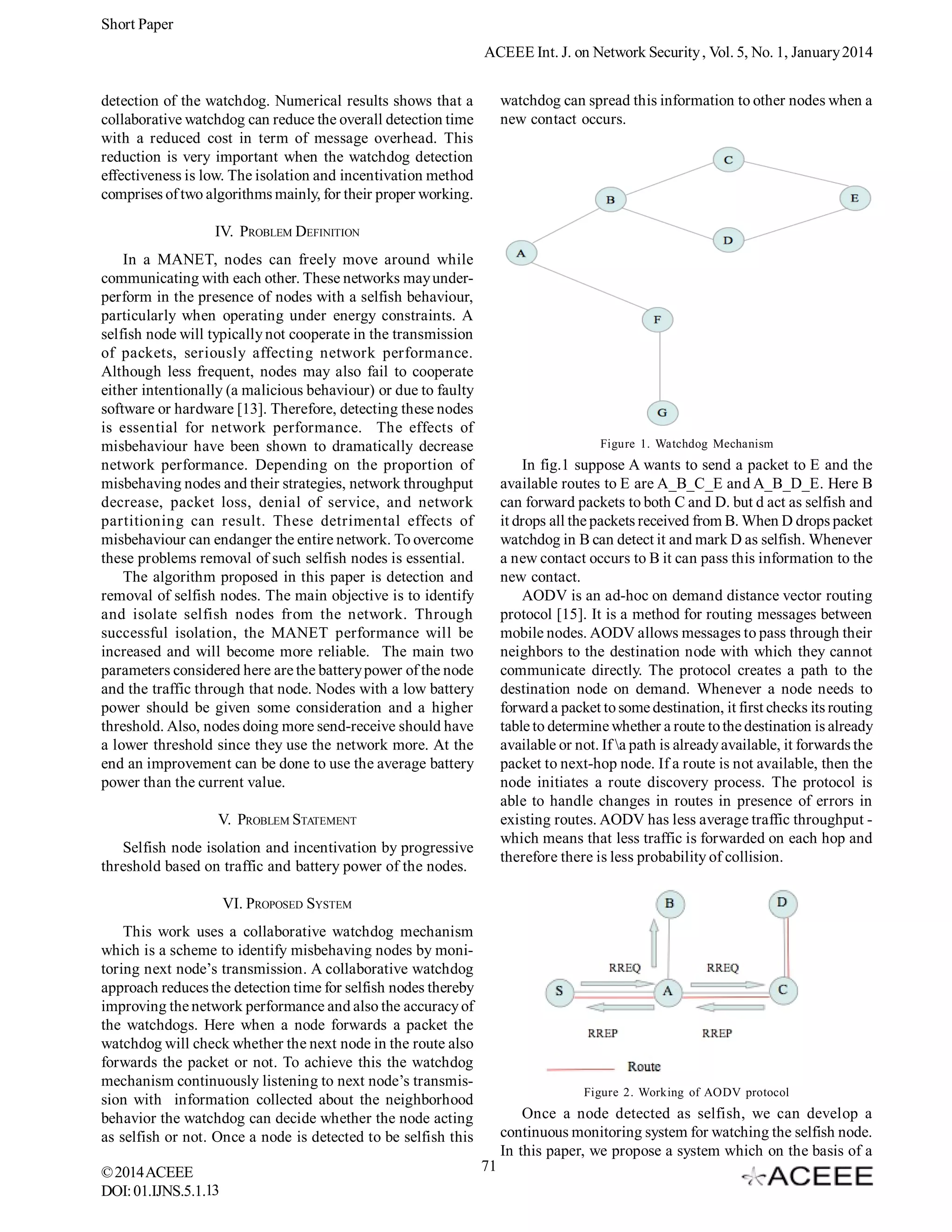 Selfish Node Isolation & Incentivation using Progressive Thresholds | PDF | Computer Networking ...