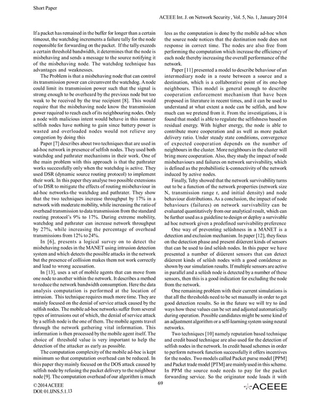 Selfish Node Isolation & Incentivation using Progressive Thresholds | PDF | Computer Networking ...