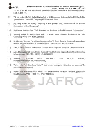 An Analysis Of Cloud ReliabilityApproaches Based on Cloud Components And Reliability Techniques ...