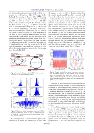 Simulation and Analysis of Multisoliton Generation Using a PANDA Ring Resonator System | PDF