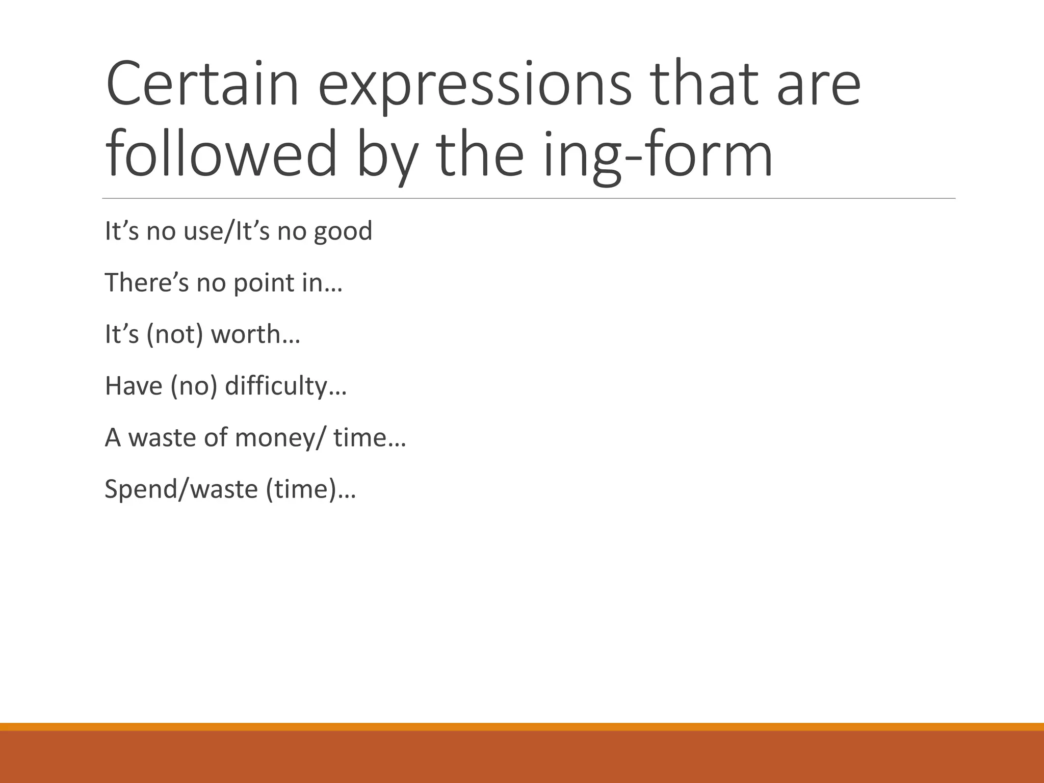 13.infinitive and the ingform | PPT