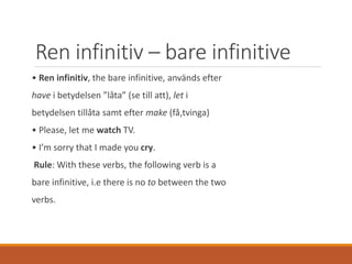 13.infinitive and the ingform | PPT