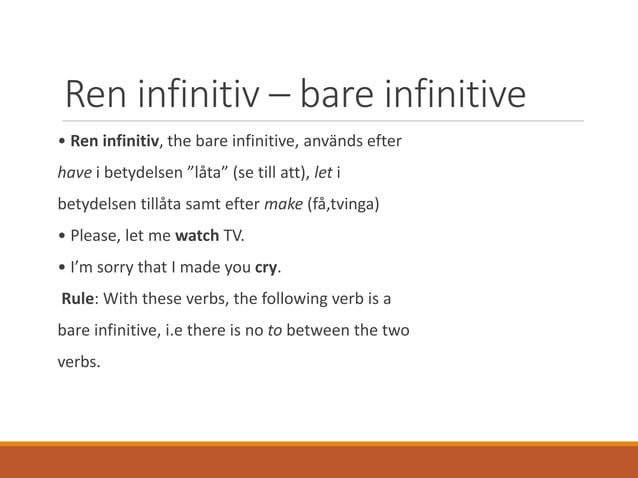 13.infinitive and the ingform | PPT