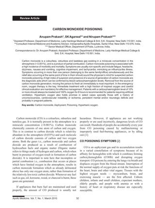 Carbon Monoxide Poisoning | PDF
