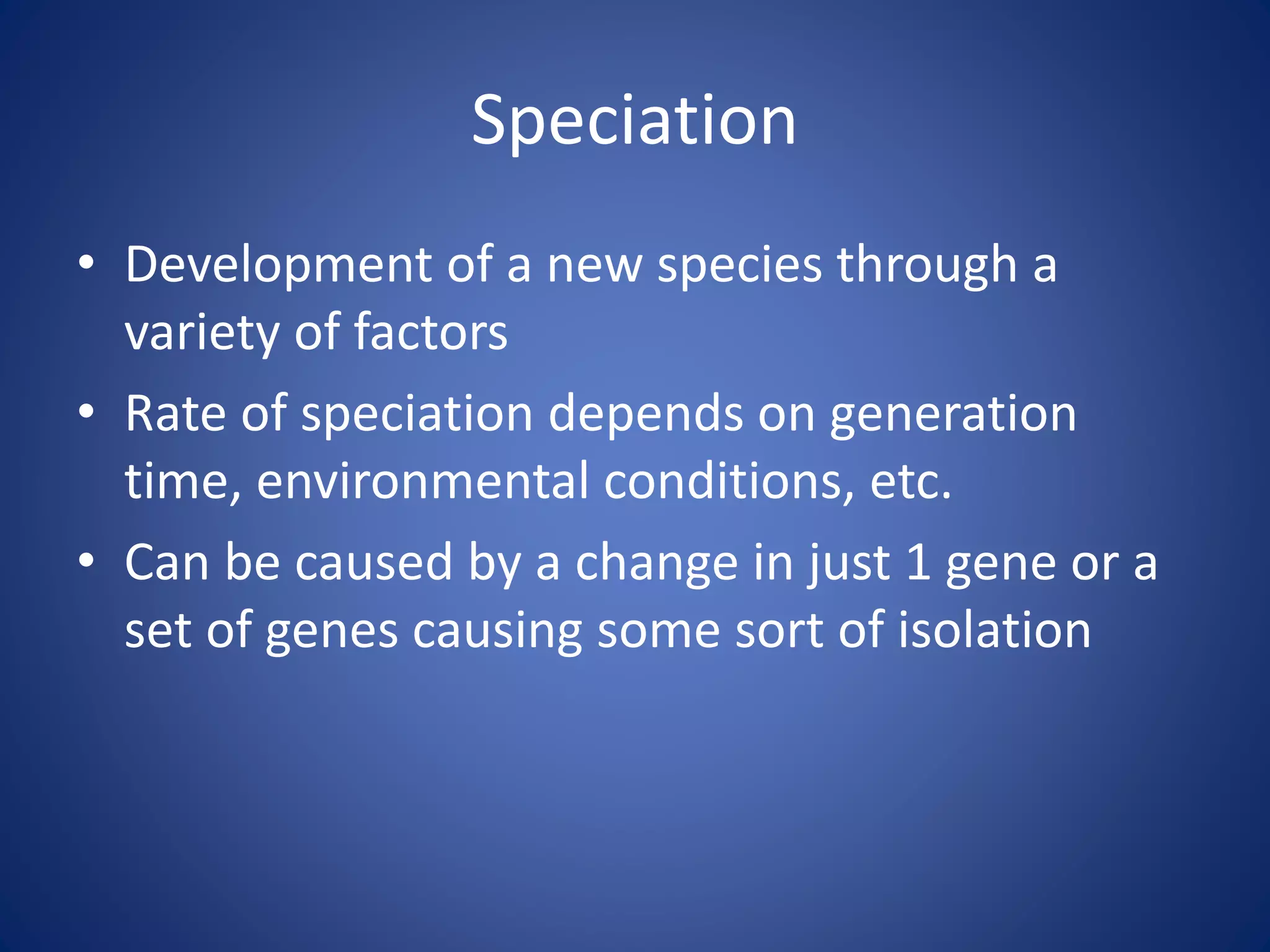 Speciation | PPTX
