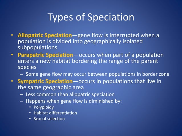 Speciation | PPTX | Infertility | Reproductive Health