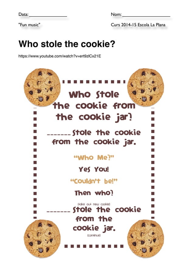 13. who stole the cookie from the cookie jar? | PDF