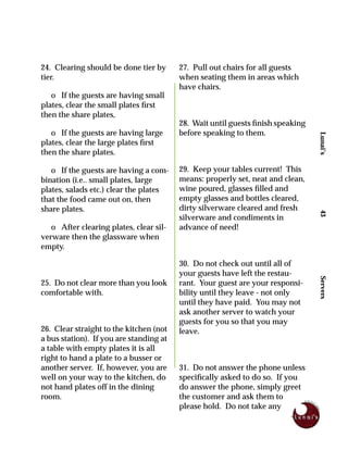 Front of House Service Manual | PDF