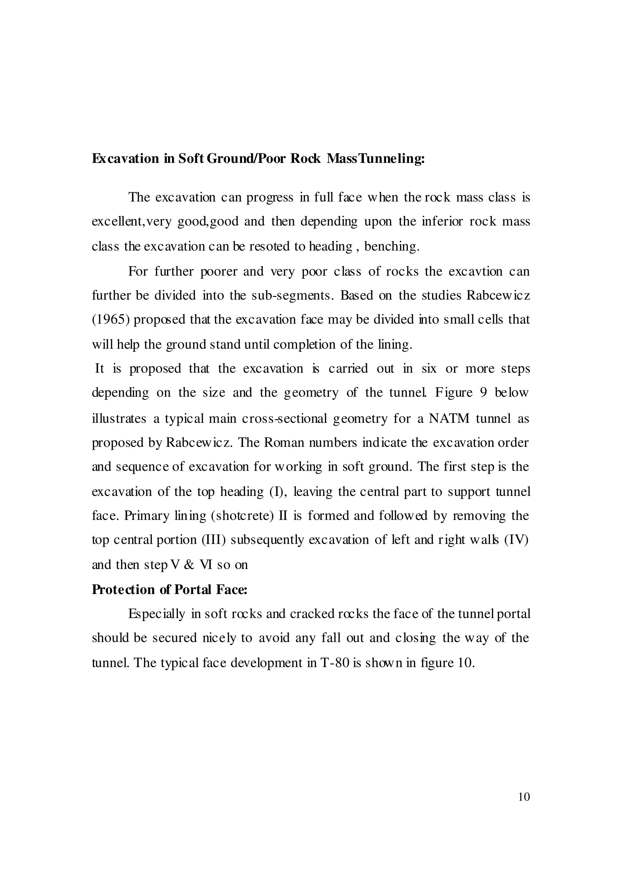 NATM (New Austrian Tunneling Method ) in Tunneling | PDF