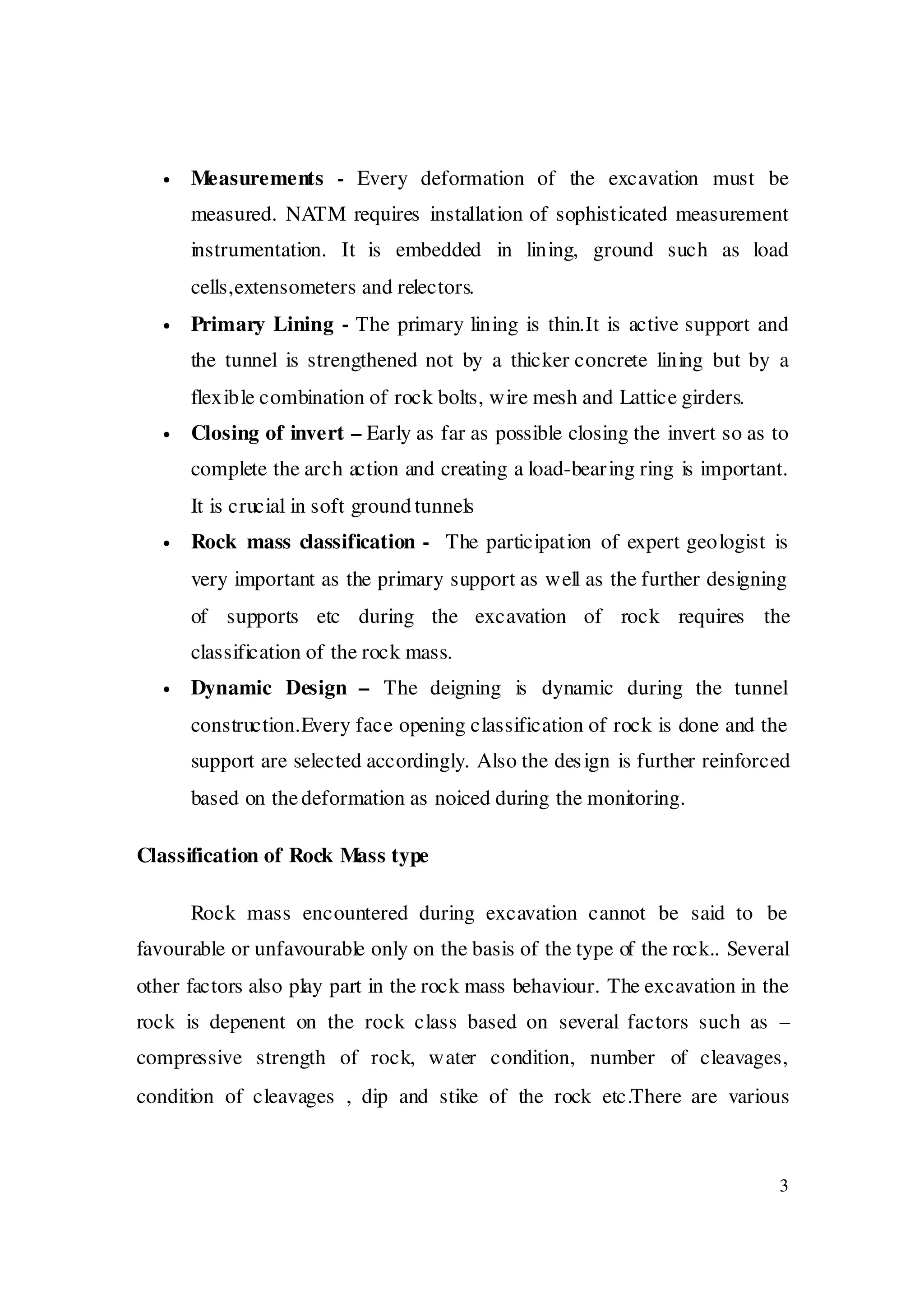 NATM (New Austrian Tunneling Method ) in Tunneling | PDF