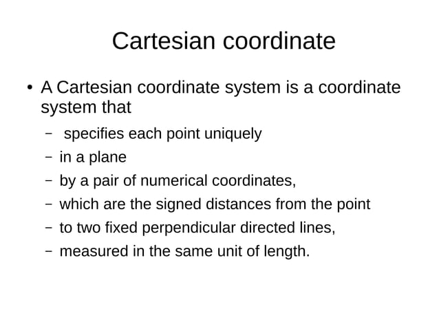 13.cartesian coordinates | PPT