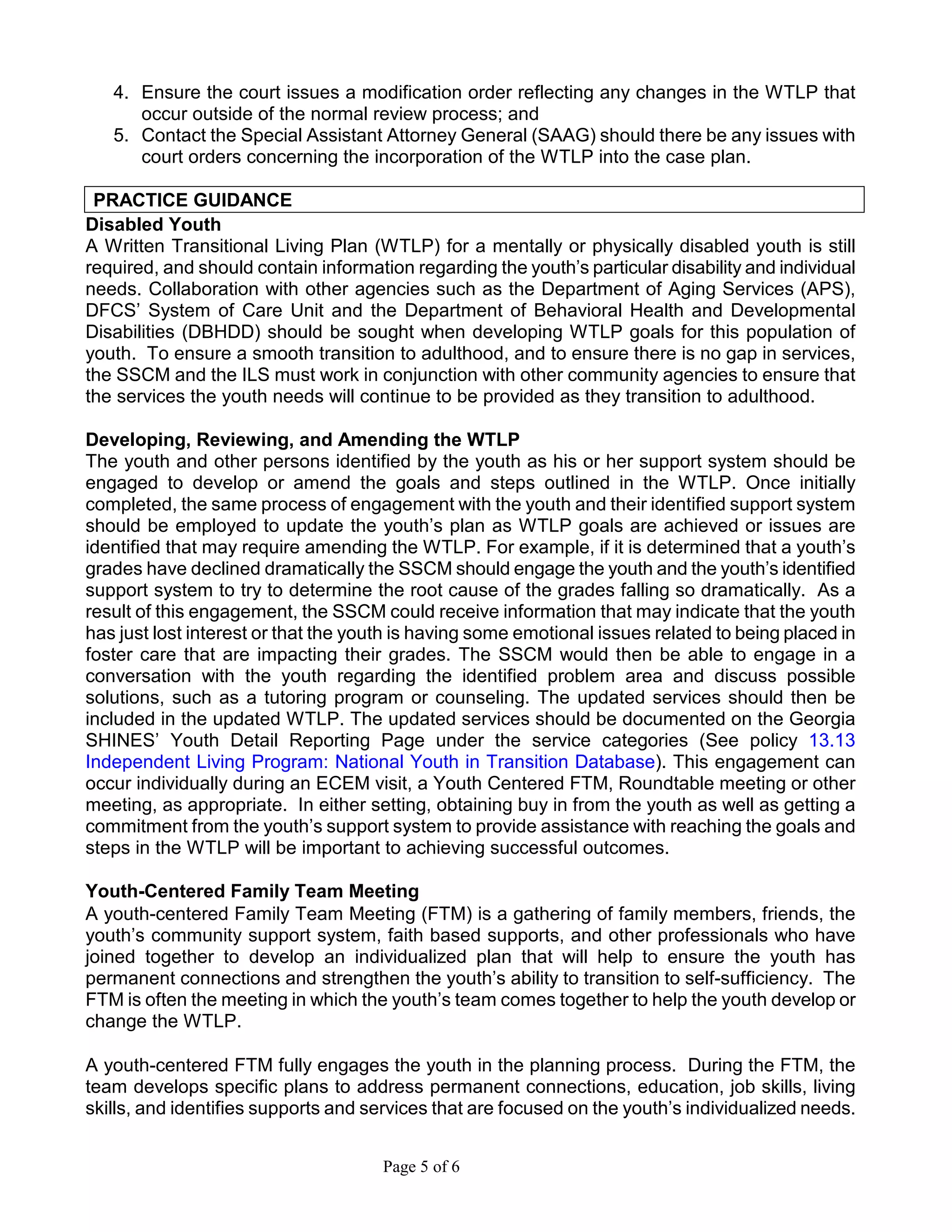 13.3 written transitional living plan | PDF