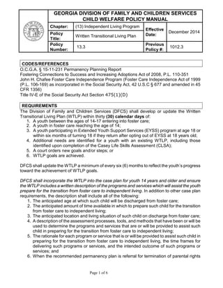 13.3 written transitional living plan | PDF