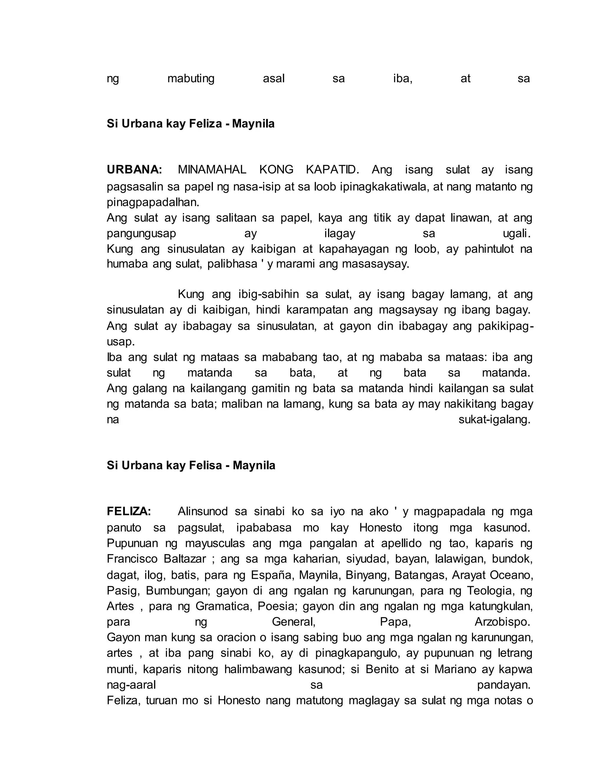 Urbana at Feliza | DOCX