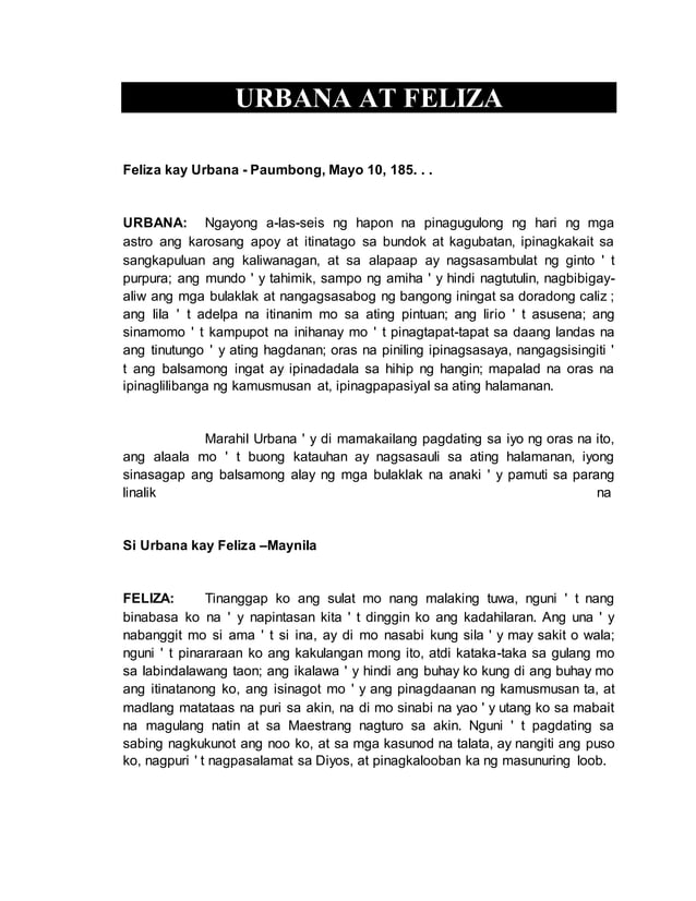 Urbana at Feliza | DOCX