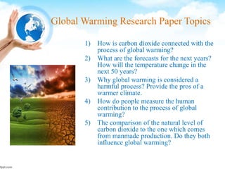 Global Warming Research Paper | PPT