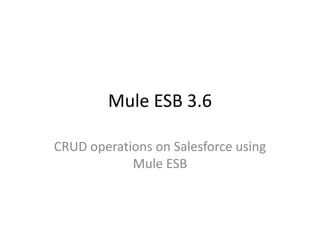 mule salesforce | PPTX
