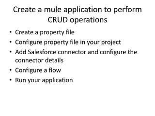 mule salesforce | PPTX