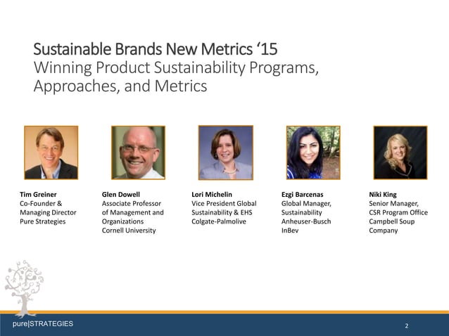 Winning Product Sustainability Programs, Approaches, and Metrics - tim ...