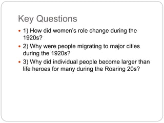 Society & Culture of the 1920s PPT | PPTX