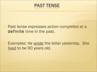 13. tense class 1 | PPT