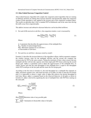 PERFORMANCE ANALYSIS OF MULTI-PATH TCP NETWORK | PDF