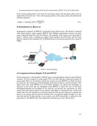 PERFORMANCE ANALYSIS OF MULTI-PATH TCP NETWORK | PDF