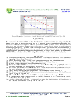 Performance Analysis of OFDM system using LS, MMSE and Less Complex MMSE in terms of BER, SNR ...
