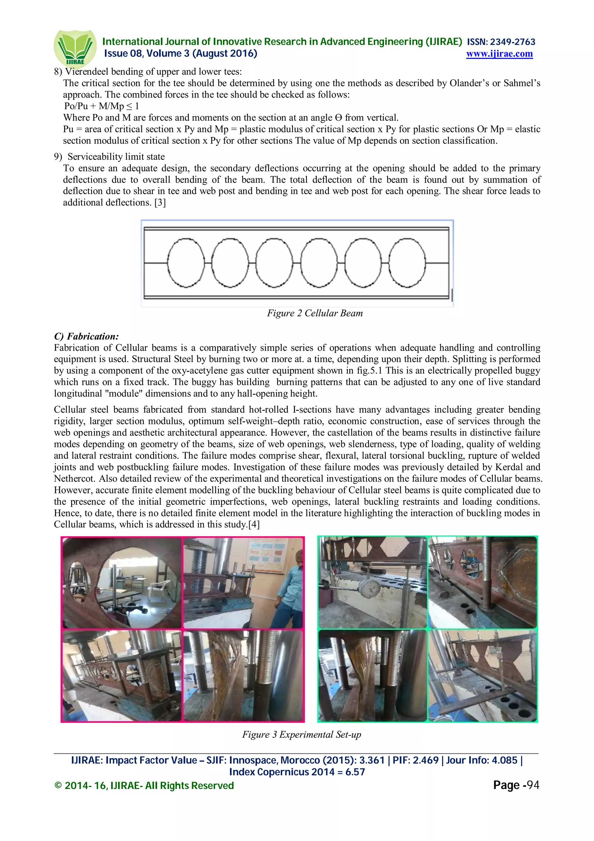 Structural Analysis and Design of Castellated Beam in Fixed Action | PDF