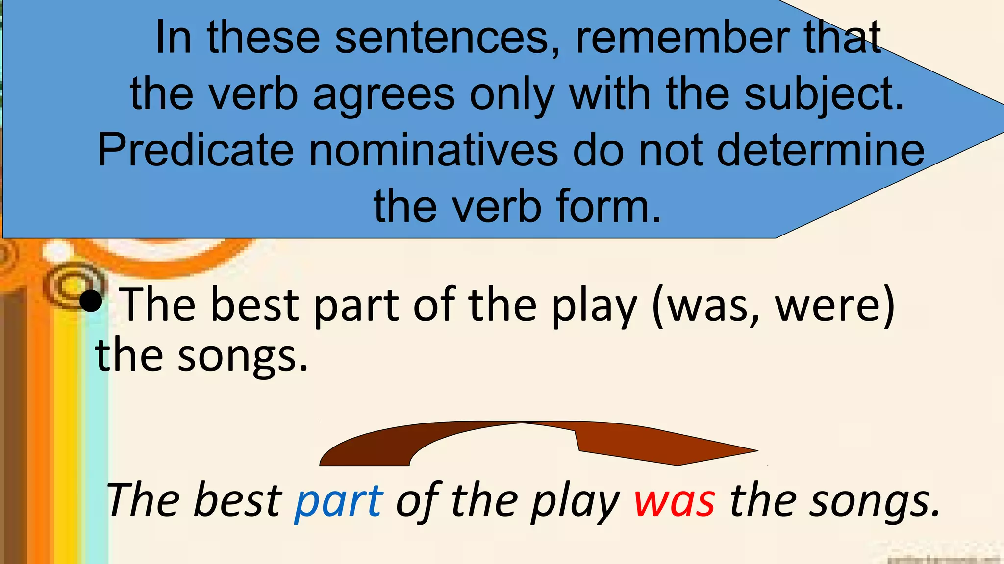 Eng7 sva sentences with noun clauses, relative clauses, and predicate ...