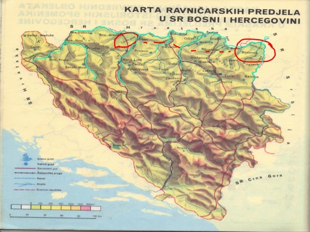 13. Podjela reljefa BiH na reljefne cjeline