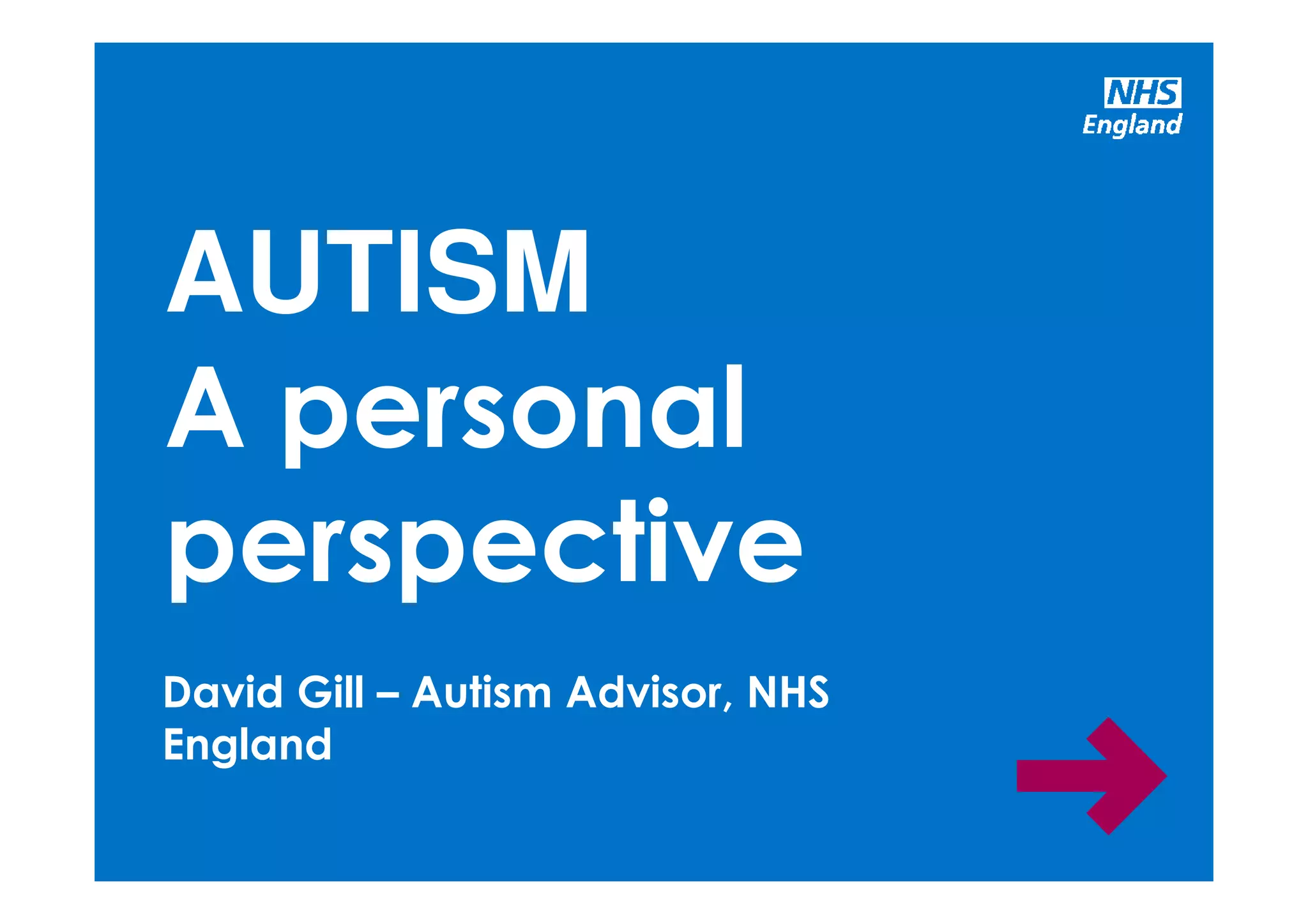 13. autism a personal perspective | PDF