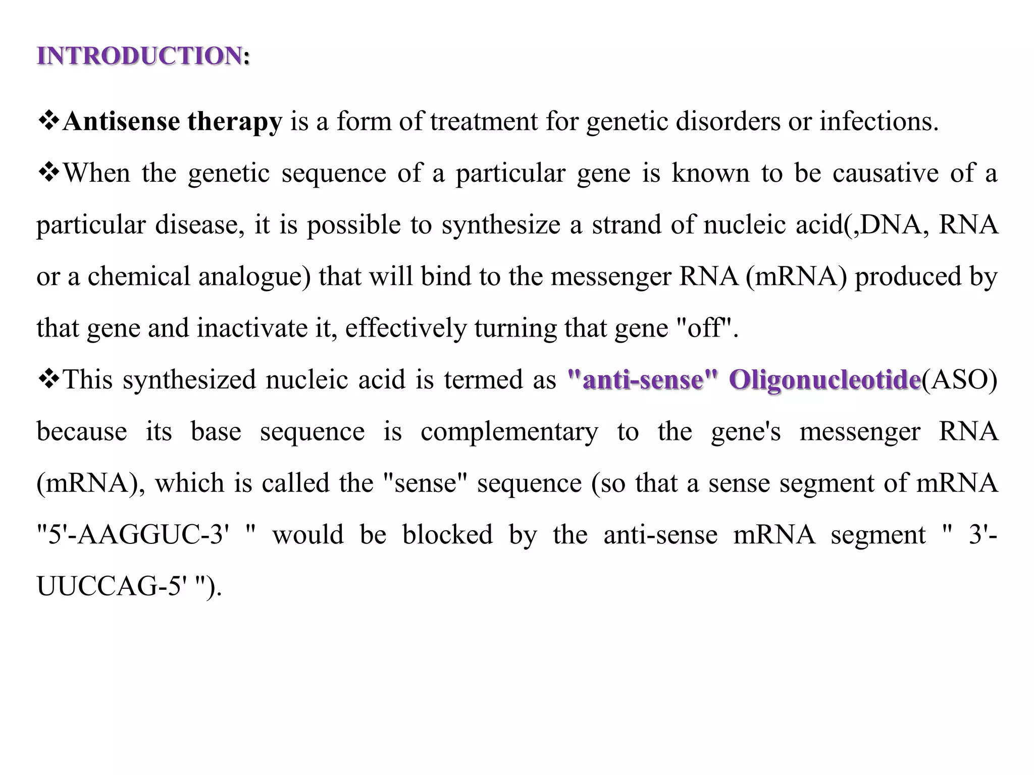 Antisense therapy | PPTX