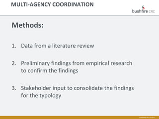 A Typology to facilitate Multi-Agency Coordination | PPTX