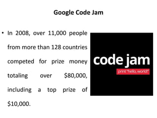 Google code jam Gamification in Recruitment - Manu Melwin Joy | PPTX