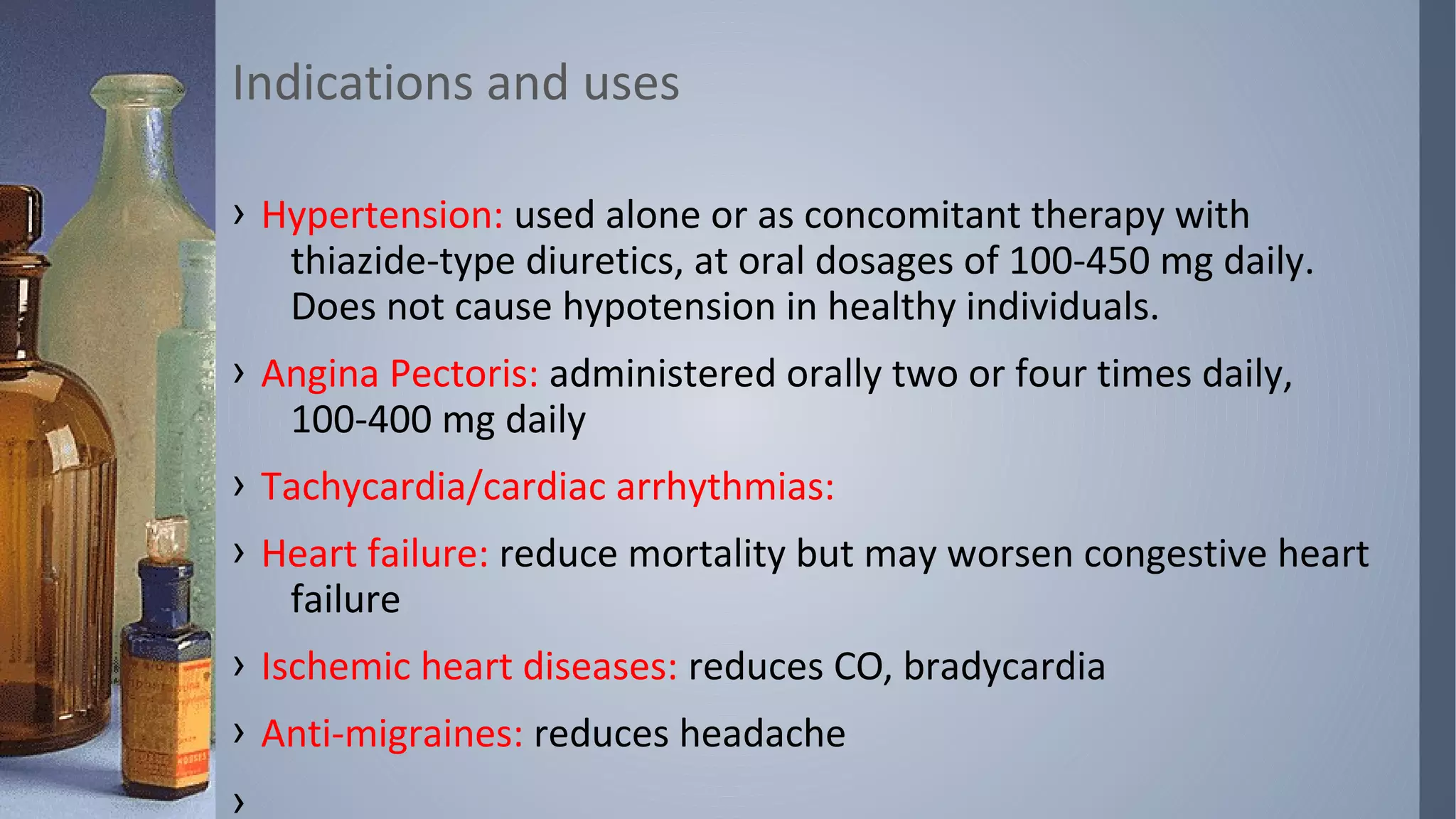 Beta1 selective blocker Metoprolol | ODP