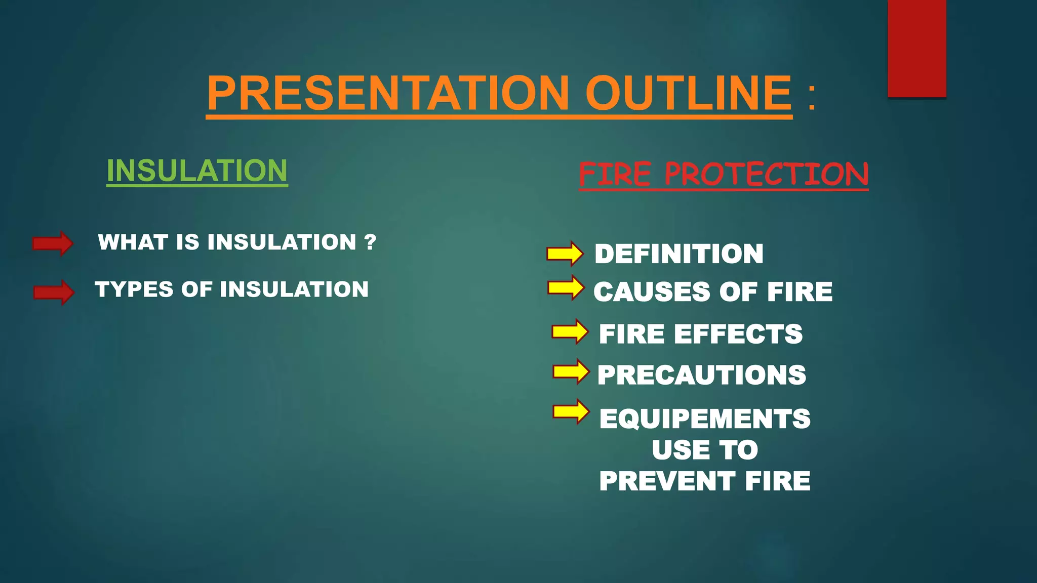 13. insulation and fire protection | PPTX