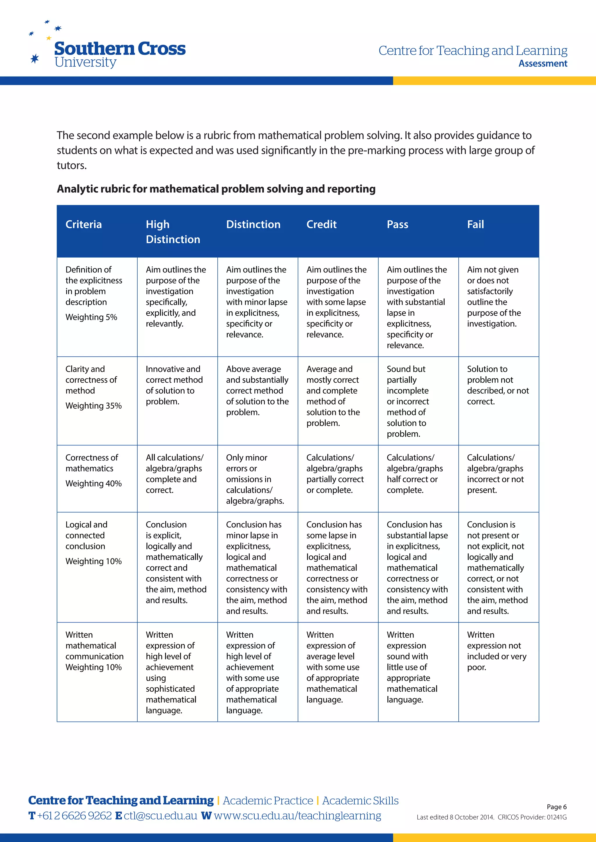13. using rubrics in student assessment | PDF