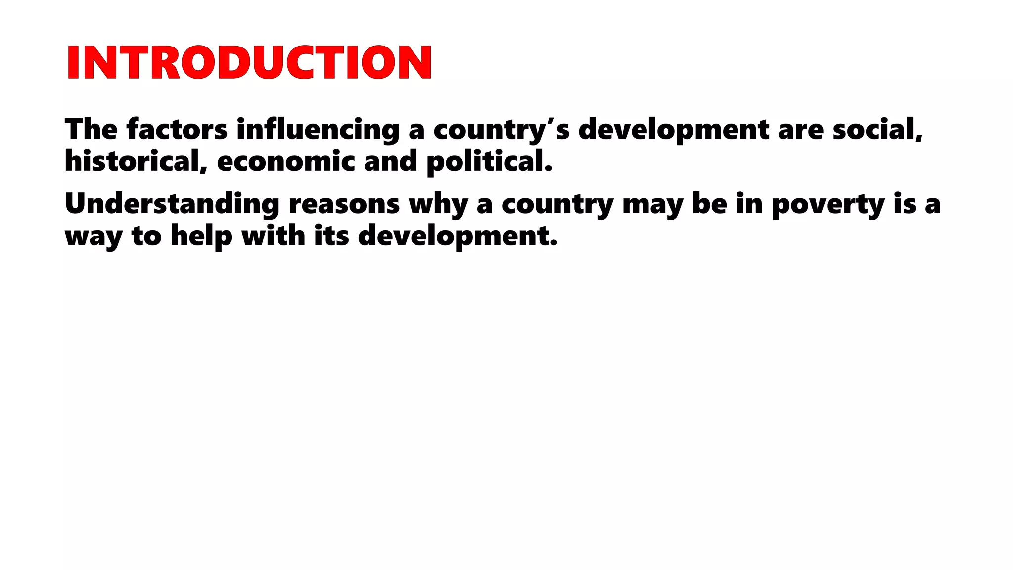 GEOGRAPHY YEAR 10: DEVELOPMENT. FACTORS INFLUENCING DEVELOPMENT. | PPTX