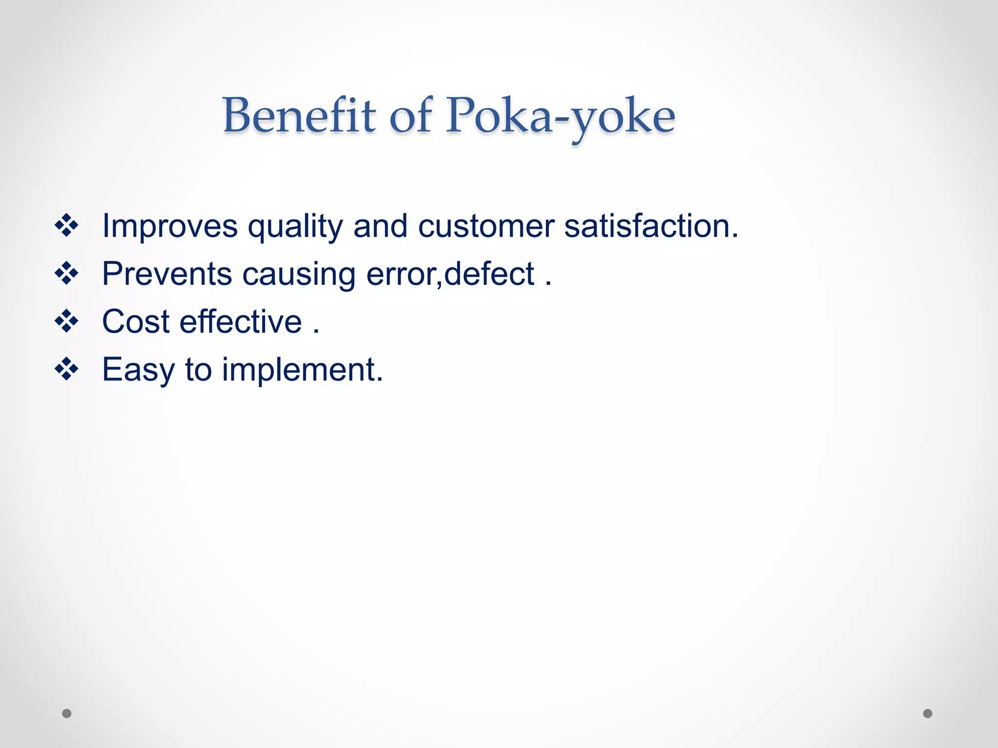 Poka yoke lean tool | PPTX | Business | Business and Finance