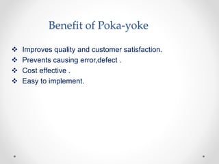 Poka yoke lean tool | PPTX