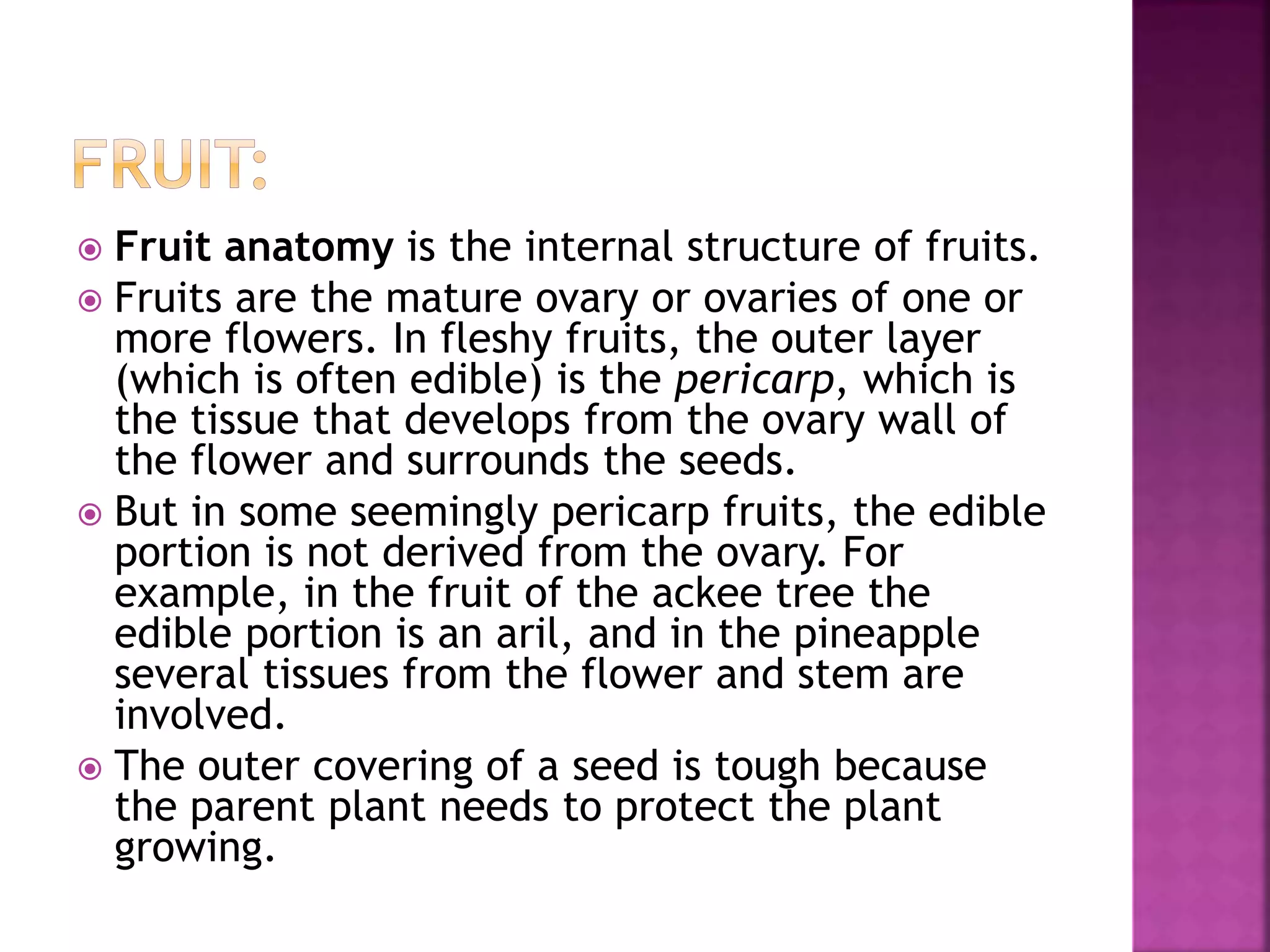 Anatomy of Reproductive Parts: Flower, Fruit,Seed | PPTX