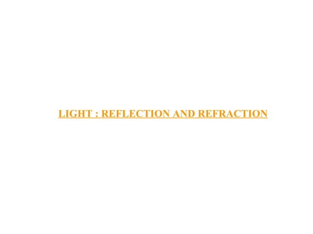 light reflection and refraction | PPT