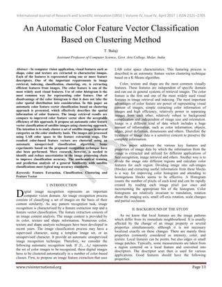 An Automatic Color Feature Vector Classification Based on Clustering Method | PDF