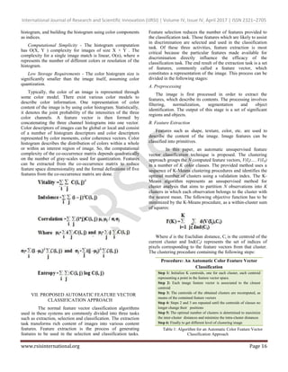 An Automatic Color Feature Vector Classification Based on Clustering Method | PDF