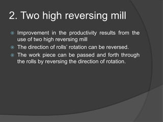 Rolling of Metals | PPTX