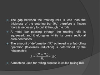 Rolling of Metals | PPTX